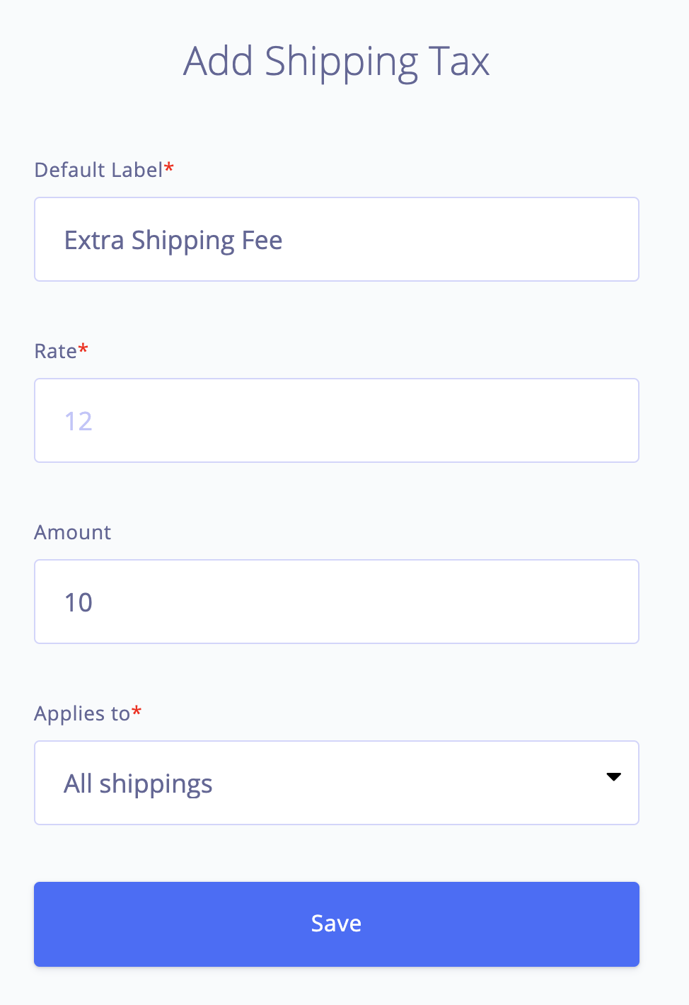 Custom & Automated Taxes - plug&paid